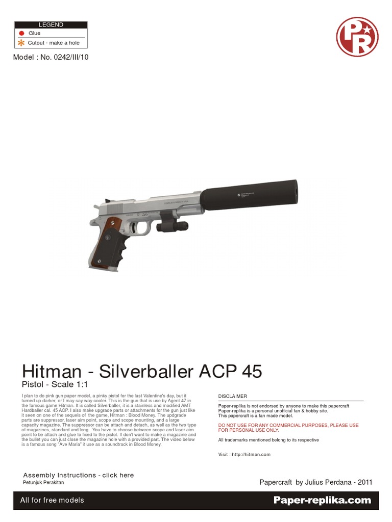 Pistol Colt M1911 - Mau | PDF | Weapon Design | Firearm Components