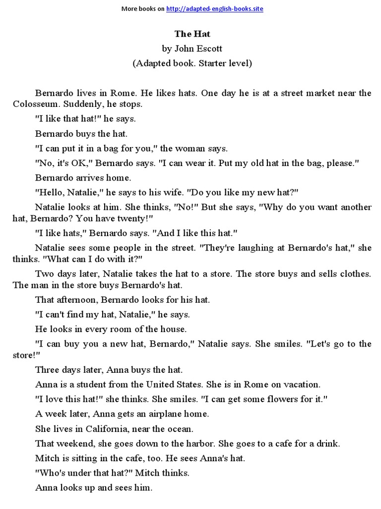 John Escott The Hat A4 | PDF