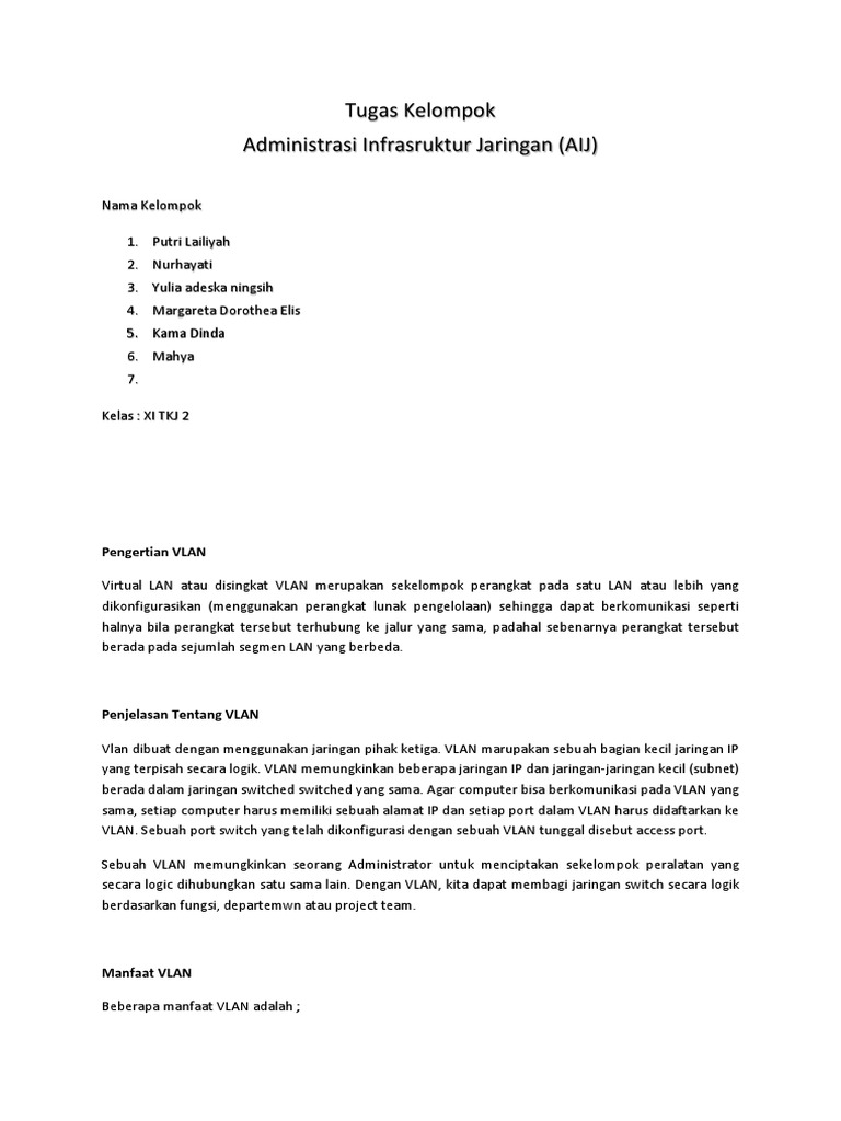 Tugas Kelompok AIJ XI TKJ 2 | PDF