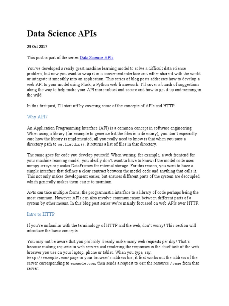 Data Science Apis With Flask Pdf 
