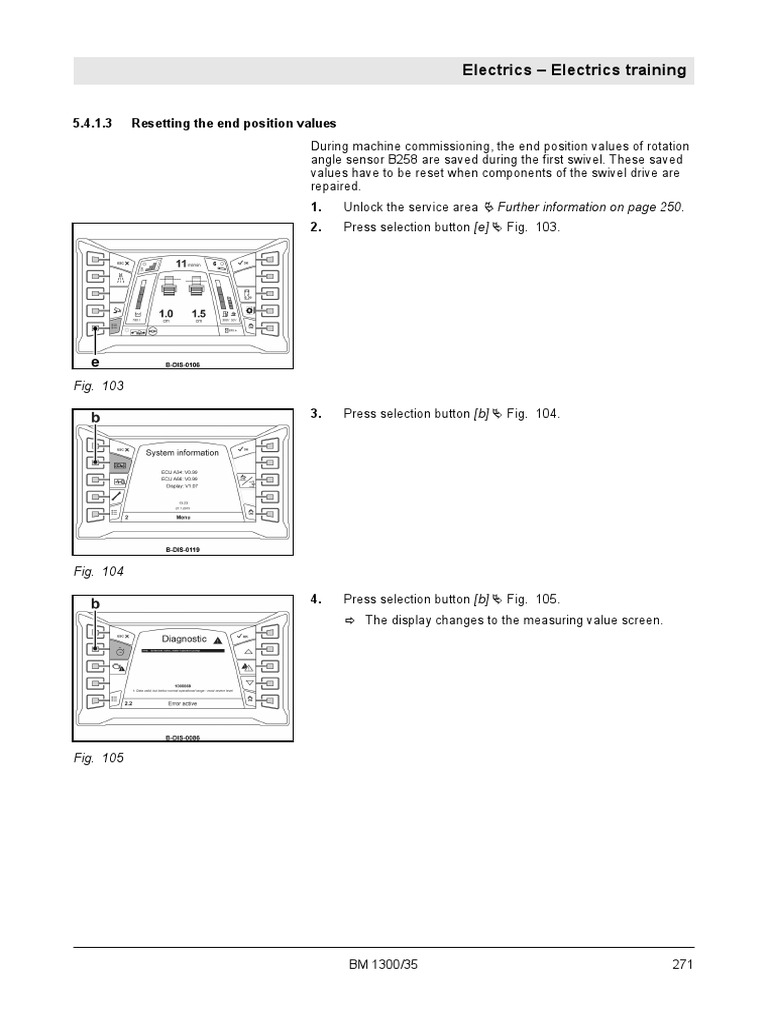 BM1300-35 - Resetting The End Position Values | PDF
