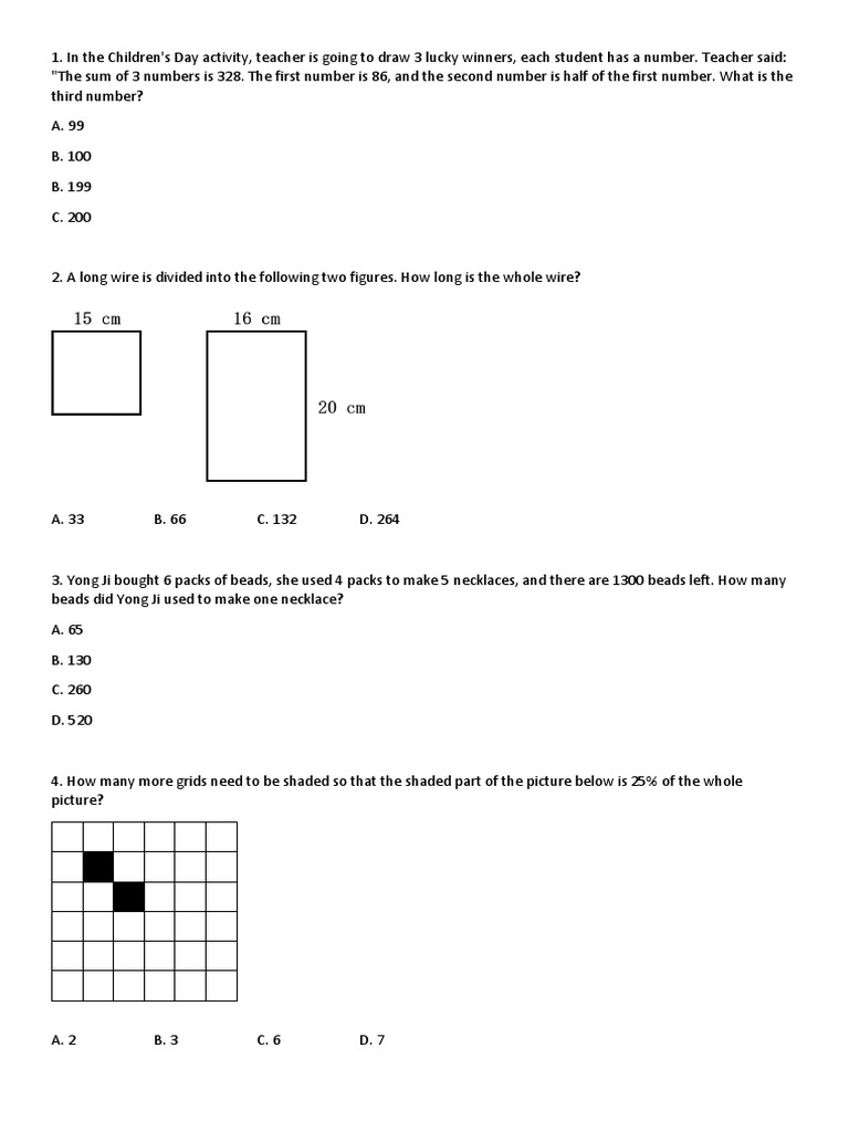 ASMO 2022 NR Math Year 5 Ed | PDF