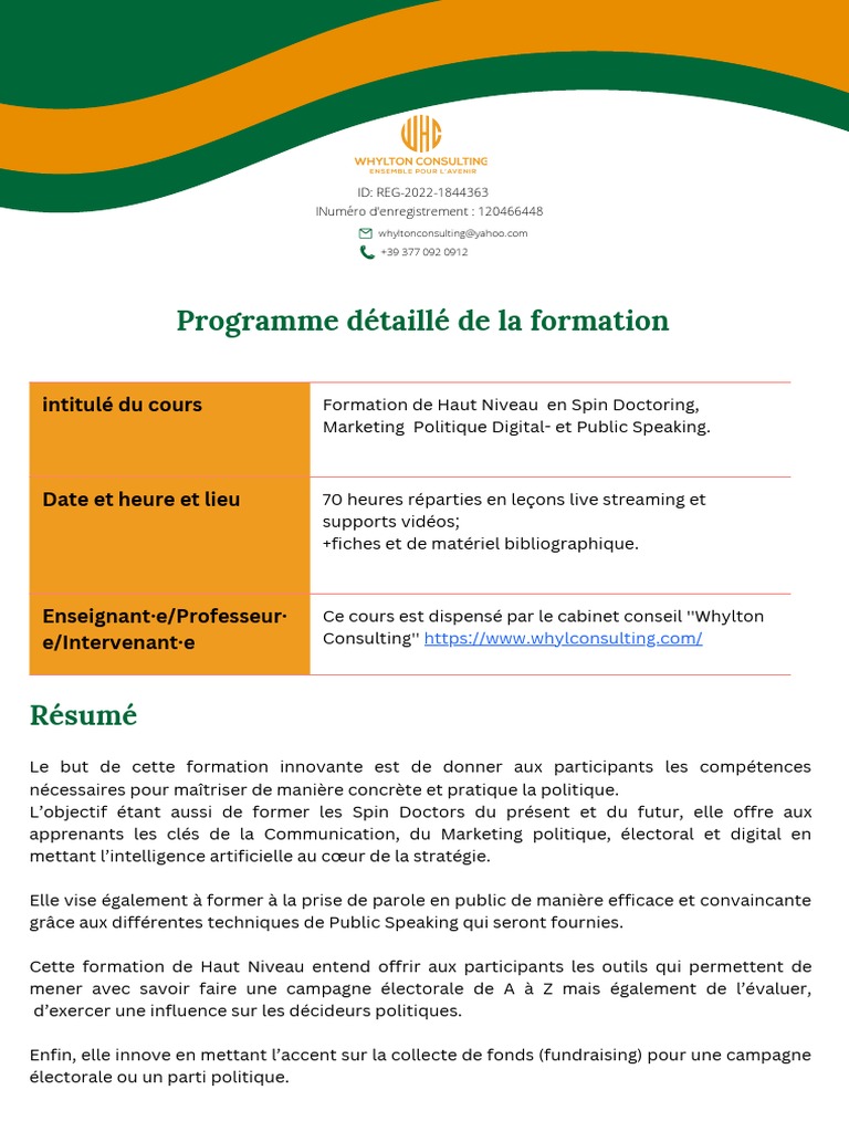 plan de la formation | PDF