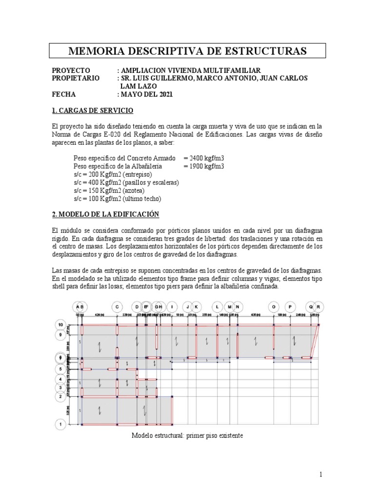 Memoria de Estructuras | PDF | Deformación (Mecánica) | Mecánica de sólidos