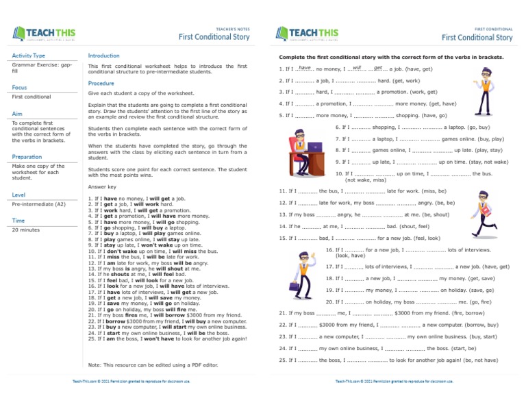 First Conditional Story | PDF
