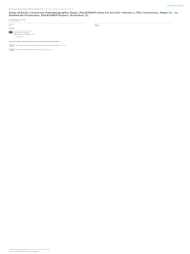 Atlas of Early Cretaceous Paleogeographic Maps_Scotese,R_2014 | PDF ...