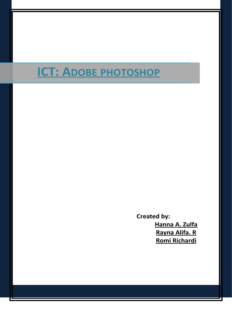 Ict Proposal 2 Pdf Adobe Photoshop Adobe Creative Suite