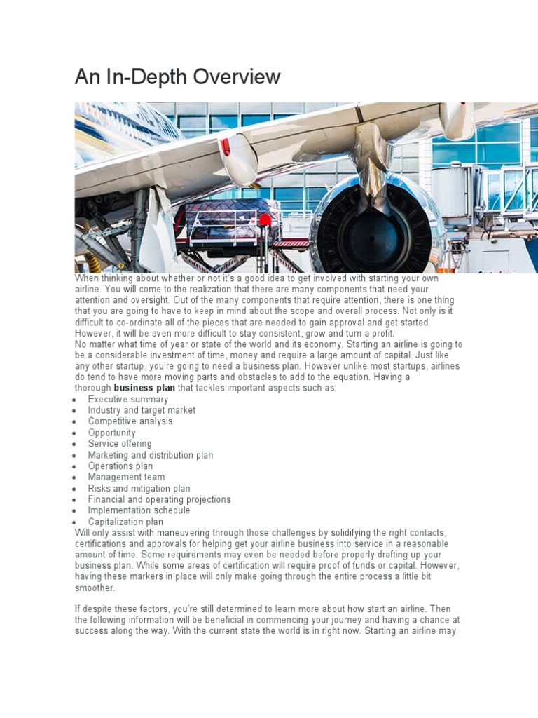 AIR CHARTER Business Plan | PDF | Airlines | Economies