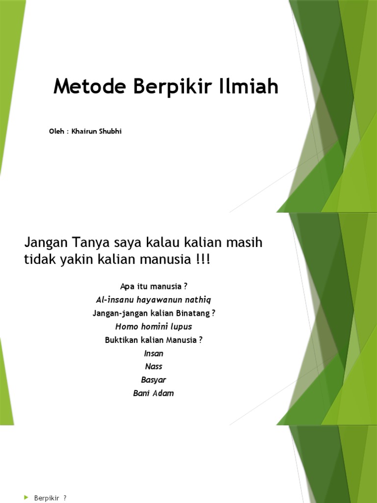 Metode Berpikir Ilmiah V2 | PDF | Filsafat | Pengembangan Diri Metode Berpikir Ilmiah V2 | PDF | Filsafat | Pengembangan Diri