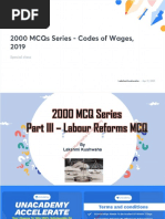 New Labour Codes 2020 | PDF | Employment | Welfare