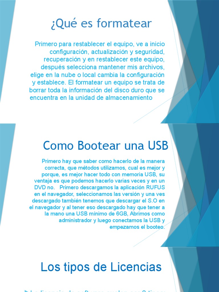 ¿Qué Es Formatear | PDF