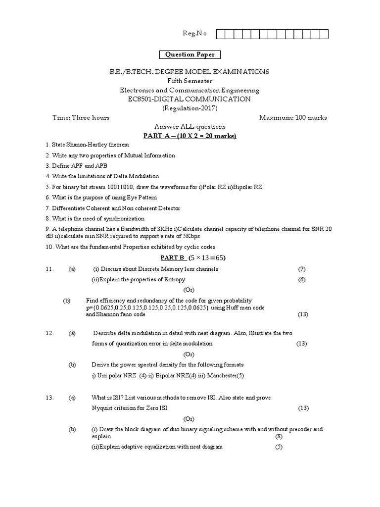 EC8501-Digital Communication | PDF