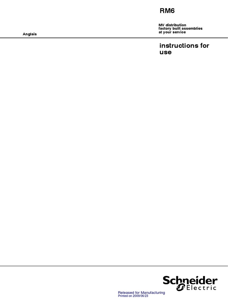 Manual de Uso Rm6 | PDF | Electrical Substation | Switch