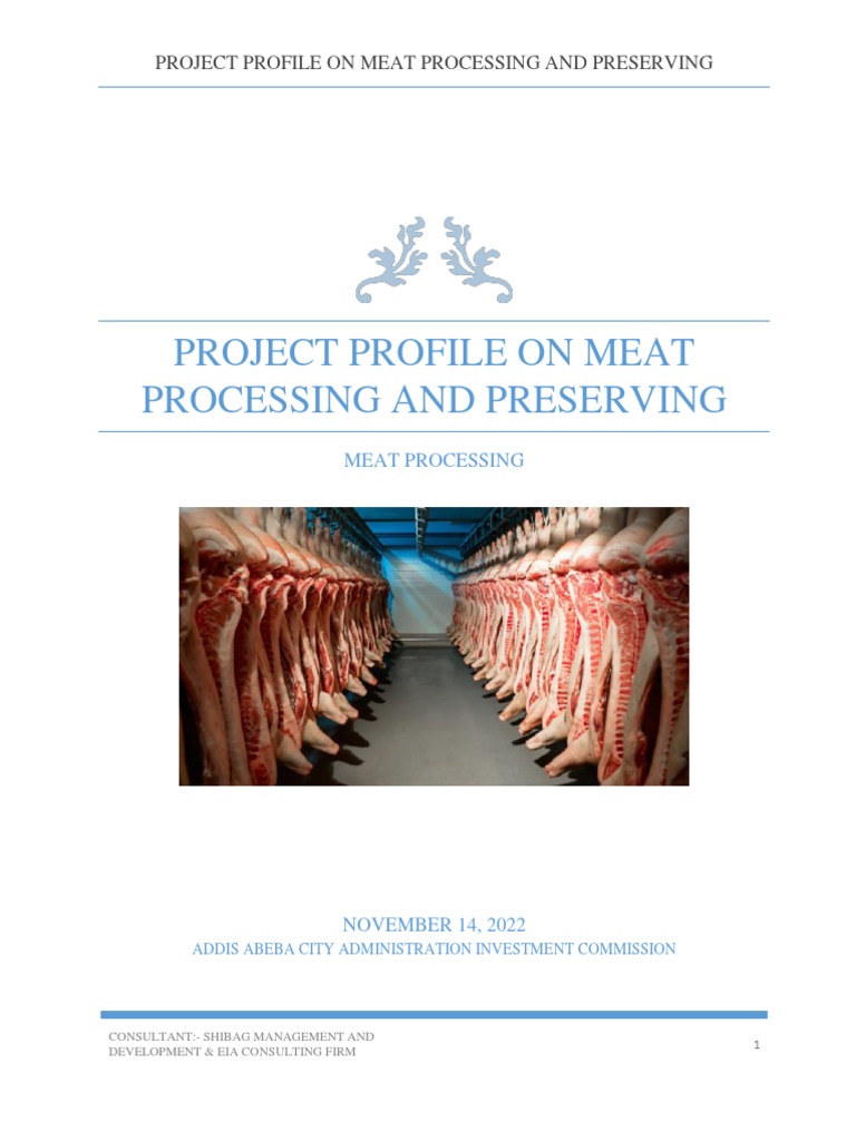 1) Ethiopia Profile On Meat Processing and Preserving | PDF | Meat ...