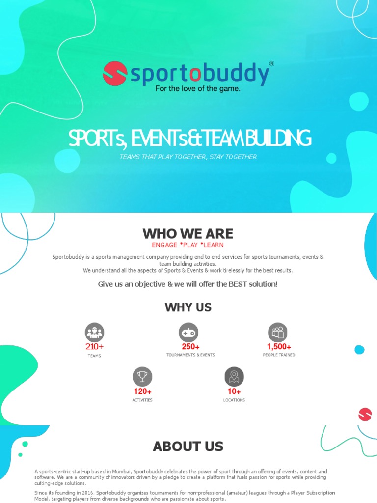 Sports Management & Team Building Services | PDF | Sports | Entertainment
