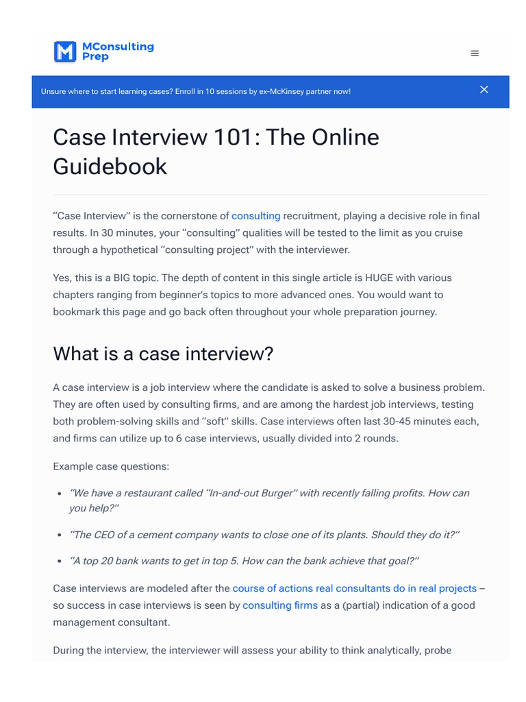 Mconsultingprep Com Case Interview | PDF | Balance Sheet | Income Statement