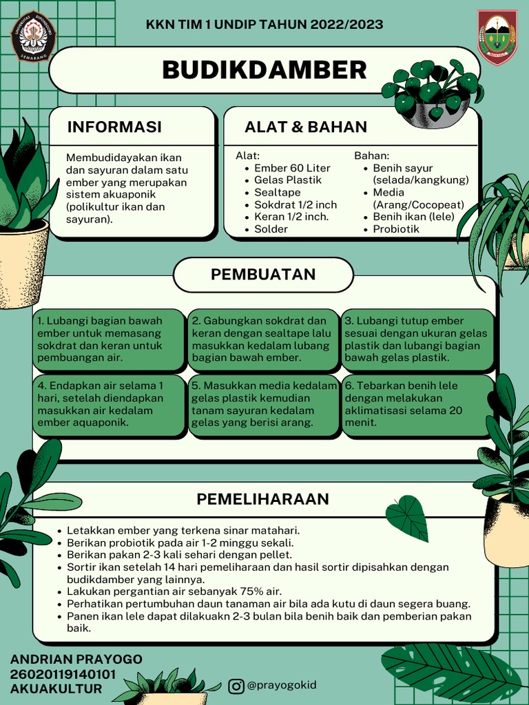 Poster KKN Tim 1 Undip | PDF