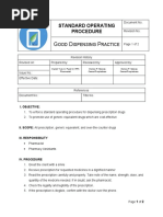 6 Good Dispensing Practice Sop | PDF | Medical Prescription | Pharmacy