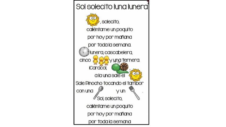 Sol Solecito Cancion | PDF