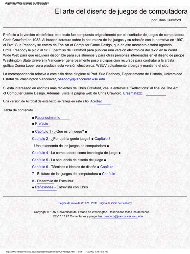 1book Art of Computer Game Design | PDF