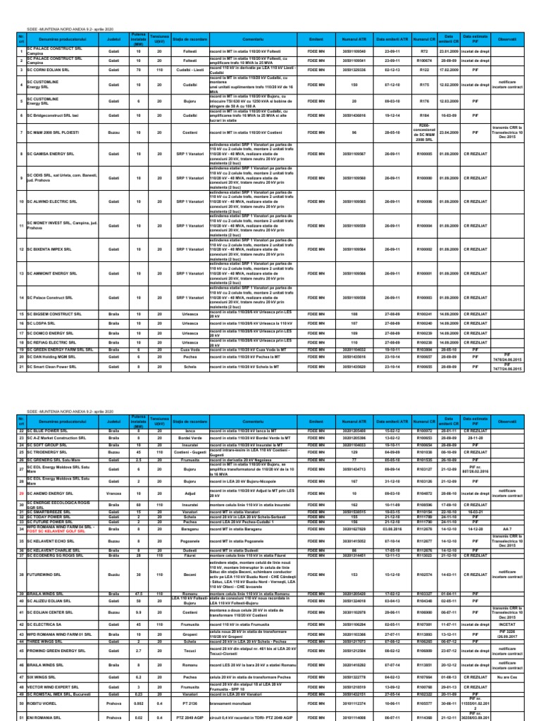 SDEE MN 202004 Anexa 9.2 | PDF