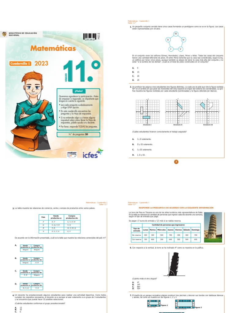 Cuadernillo Matemáticas Grado 11 | PDF | Celsius