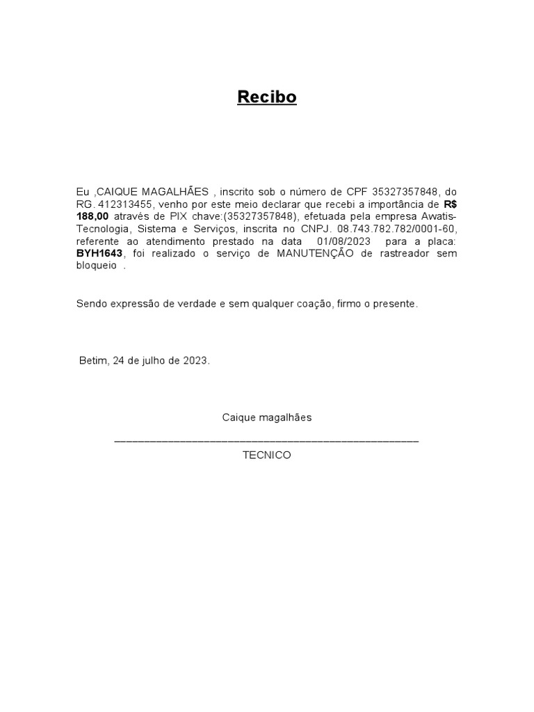 Recibo | PDF