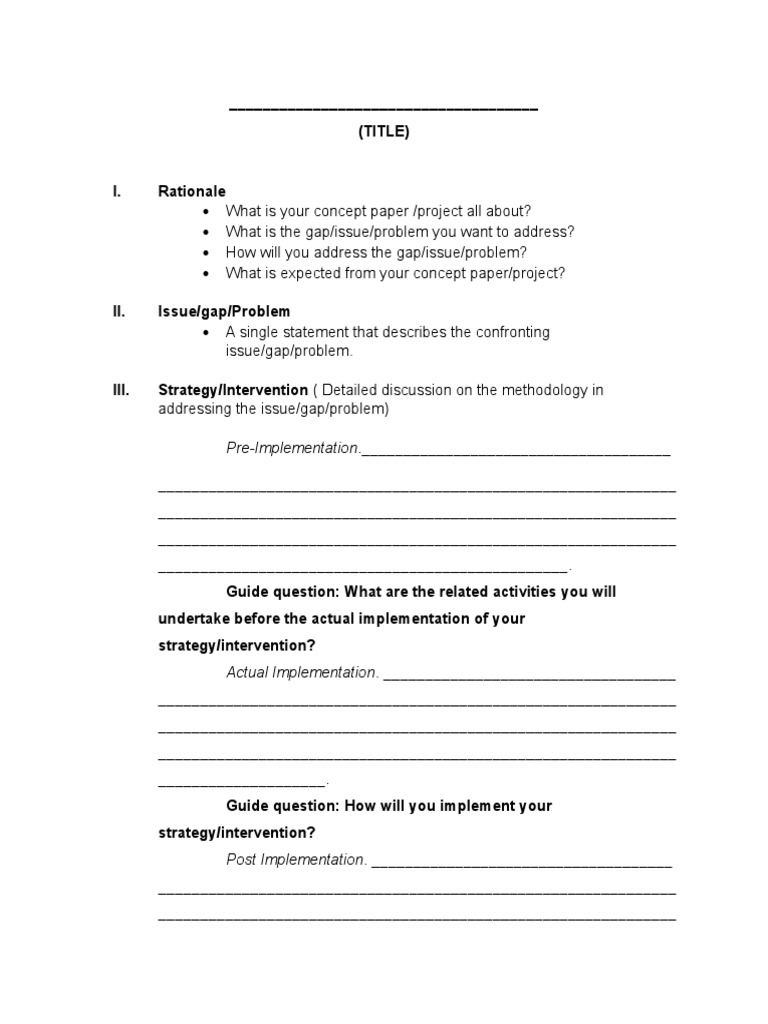 Concept Paper Sample | PDF