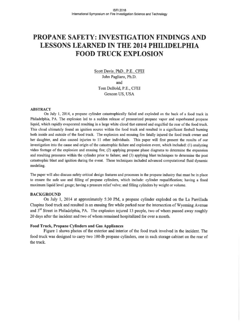 Food Truck (Propane Safety) | PDF