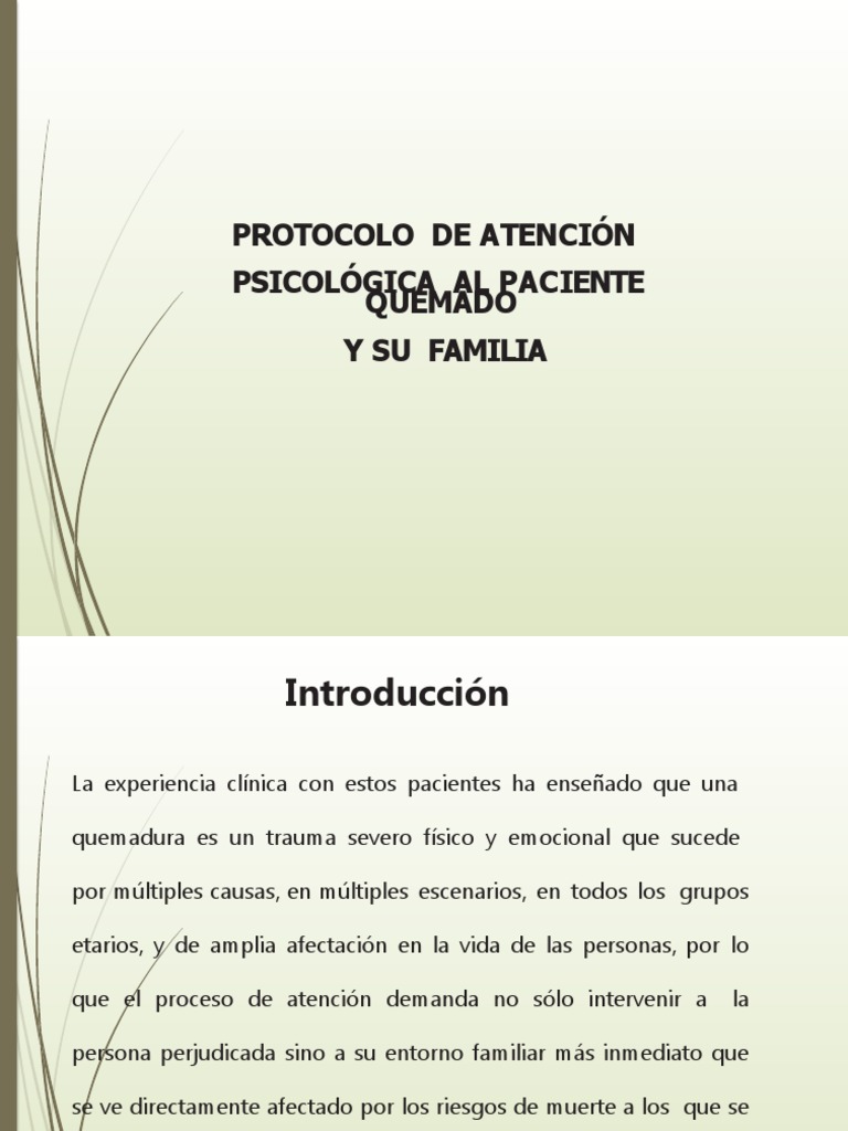 PACIENTE QUEMADO | PDF | Quemar | Sicología