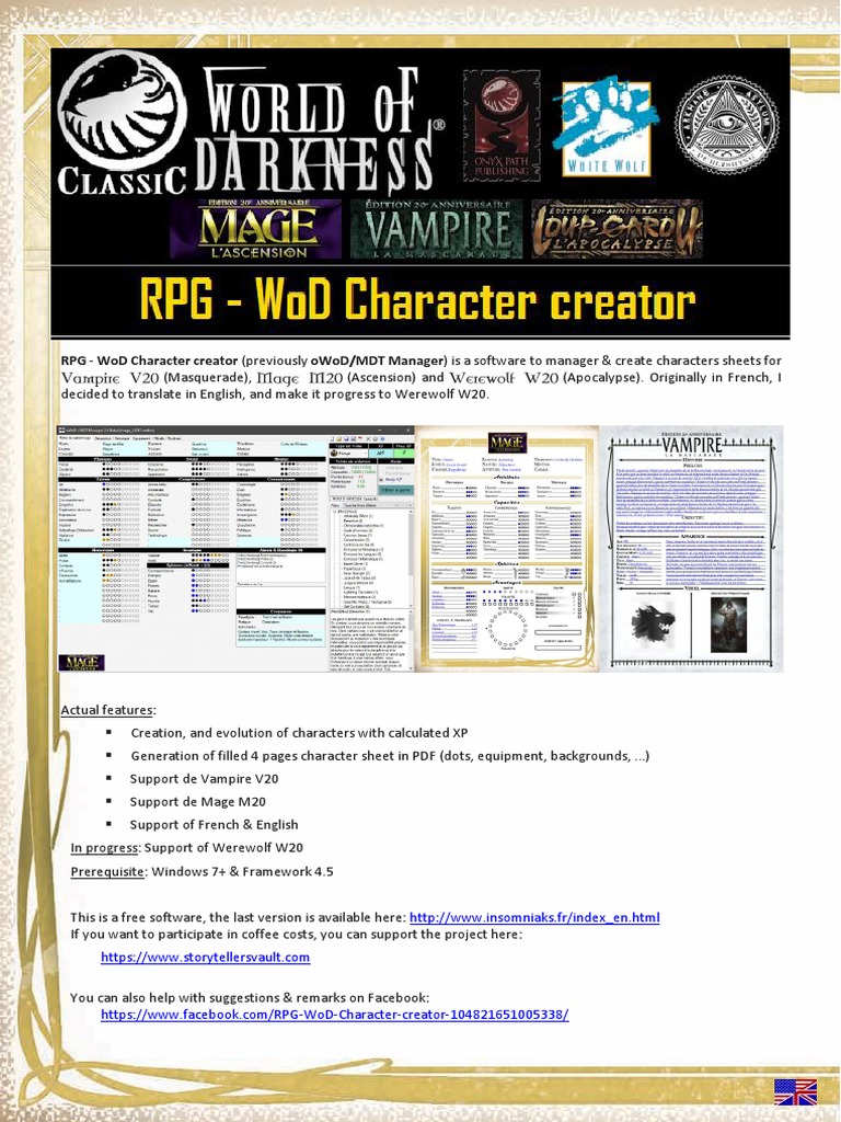 RPG WoD Character Creator | PDF