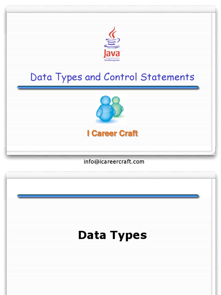 2datatypes Control Statements Operators Pdf Array Data Type Array Data Structure