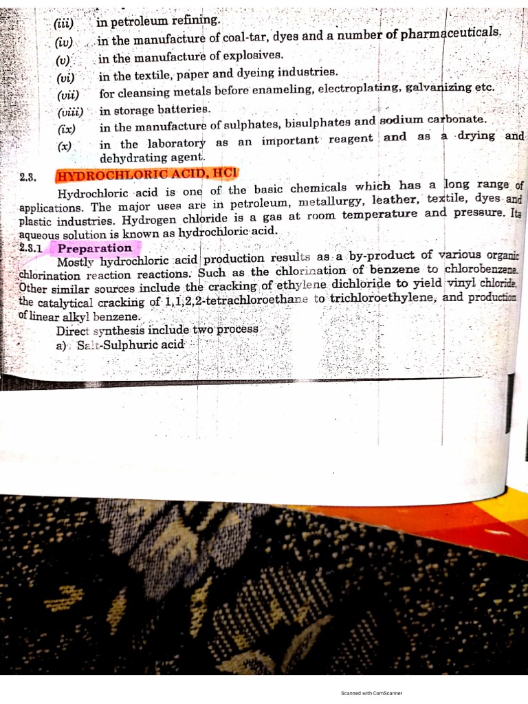 Industrial Chemistry Notes | PDF