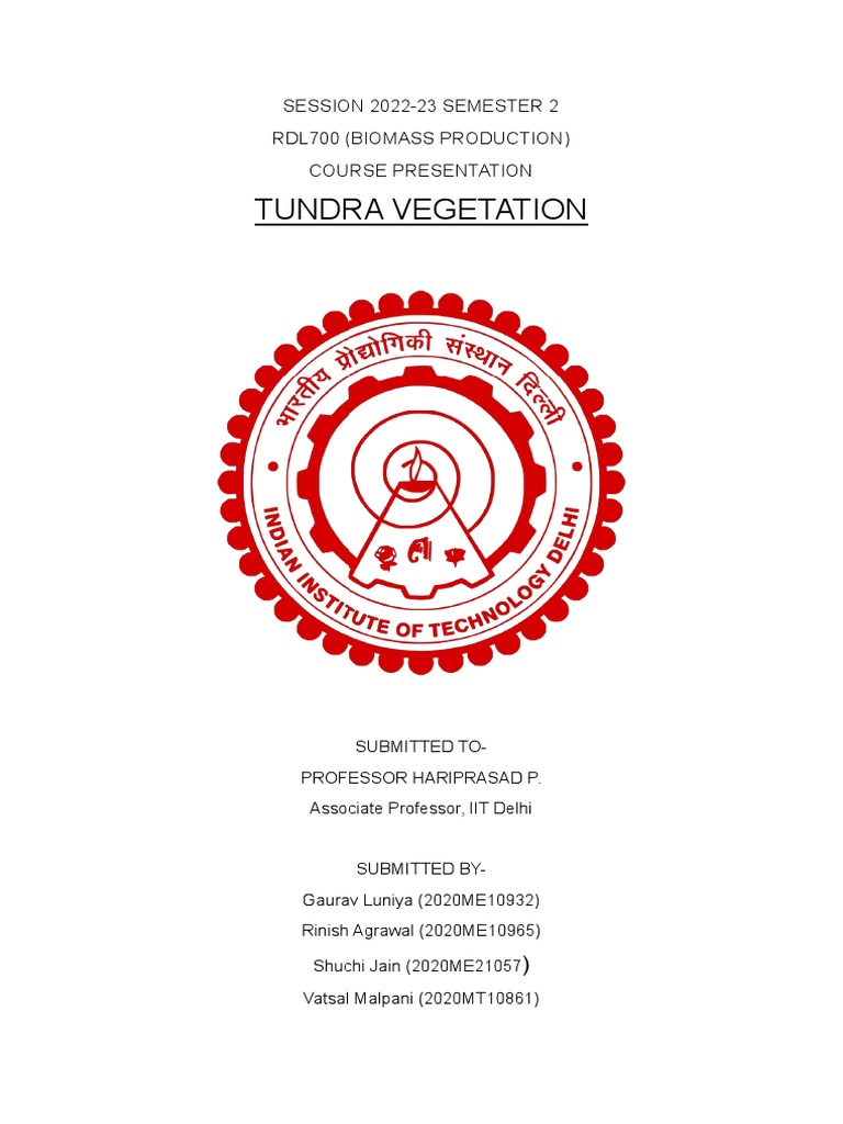 Rdl 700 term paper- tundra vegetation (pakka final) | PDF