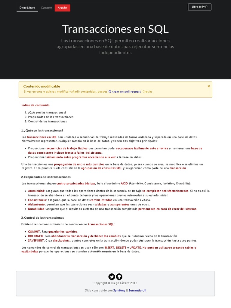 5 Transacciones en SQL | PDF