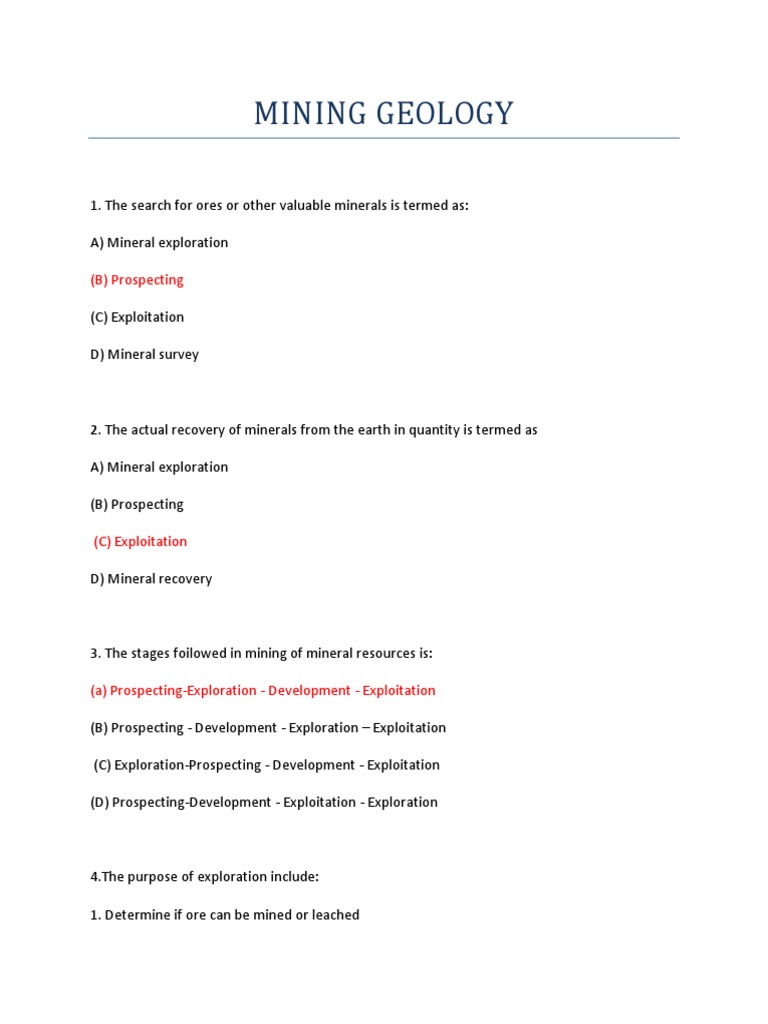 Mining, Enviroment and Petroleum Geology-2 | PDF | Science & Mathematics
