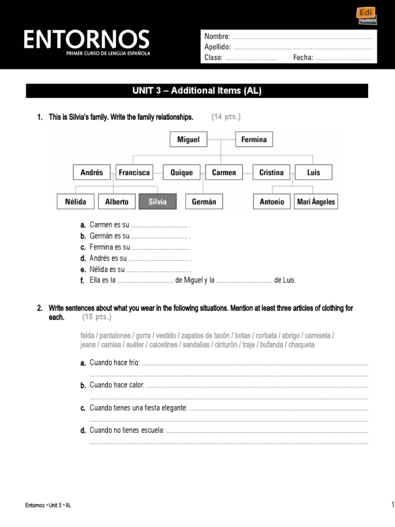 ENT U03 Advanced-Level Additional-Items | PDF