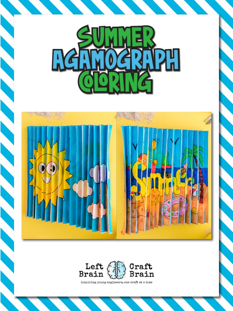 Summer Agamograph Coloring Template | PDF