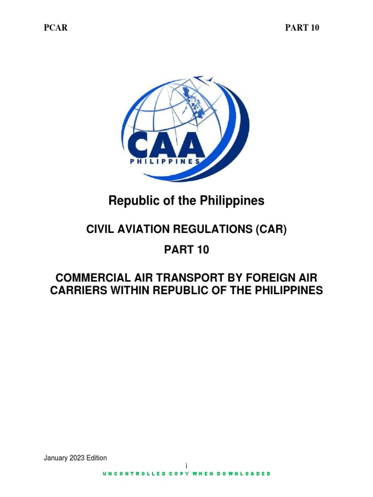 CAAP Part 10: Foreign Carrier Regulations | PDF | Instrument Flight ...