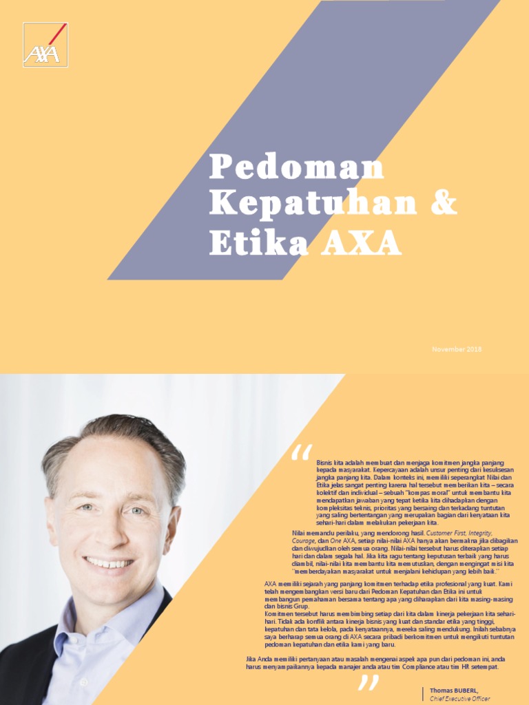 AXA Compliance and Ethics Code Bahasa | PDF