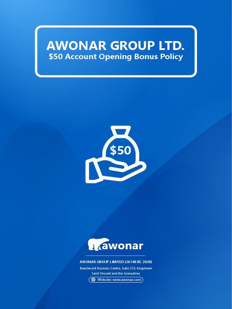 EN US Awonar 50 Account Opening Bonus Policy | PDF | Service Industries