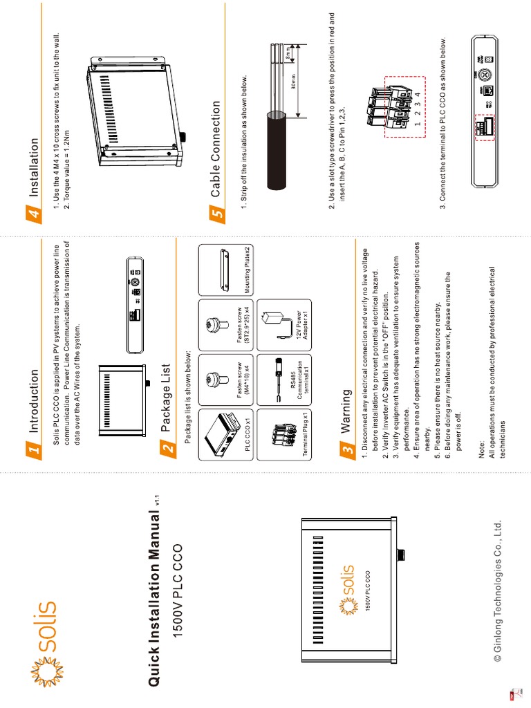 Installer Manual PLC CCO Solis | PDF Installer Manual PLC CCO Solis | PDF
