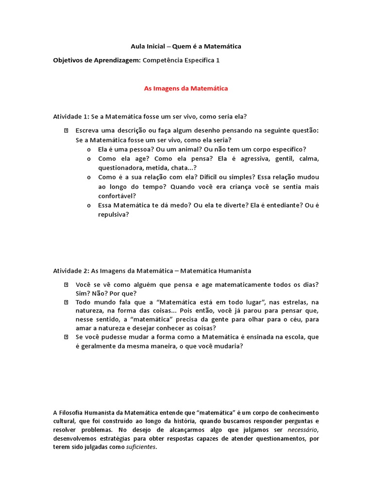 Planos de Aulas - 7 º Ano | PDF