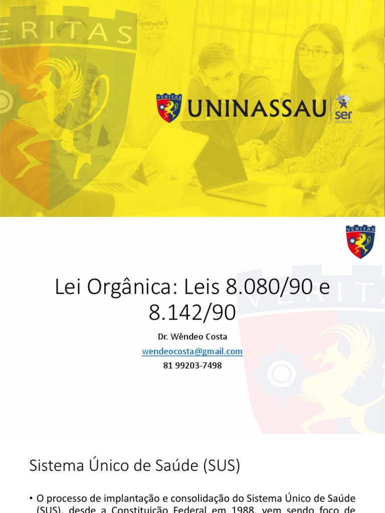 Aula 4 - Lei Orgânica Leis 8.08090 e 8.14290 | PDF | Epidemiologia
