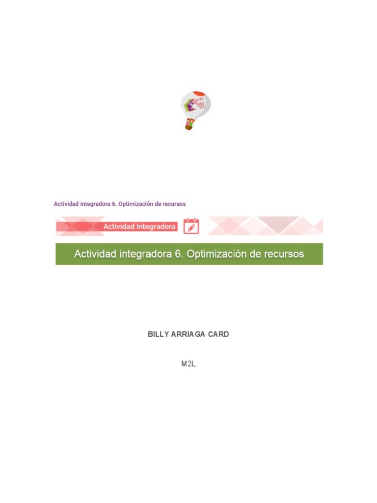 Actividad Integradora 6 | PDF