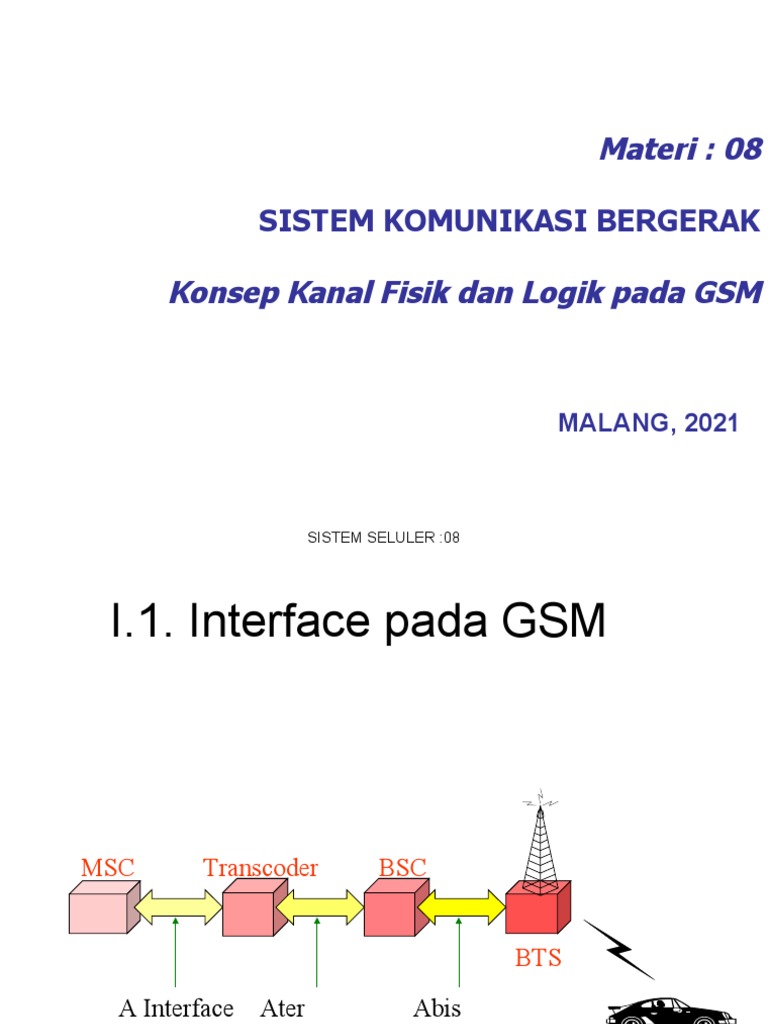 Materi 8 - Konsep Kanal Fisik & Logik Pada GSM | PDF