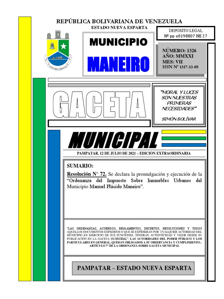 Ordenanza ISIU - Definitiva | PDF | Impuestos | Propiedad