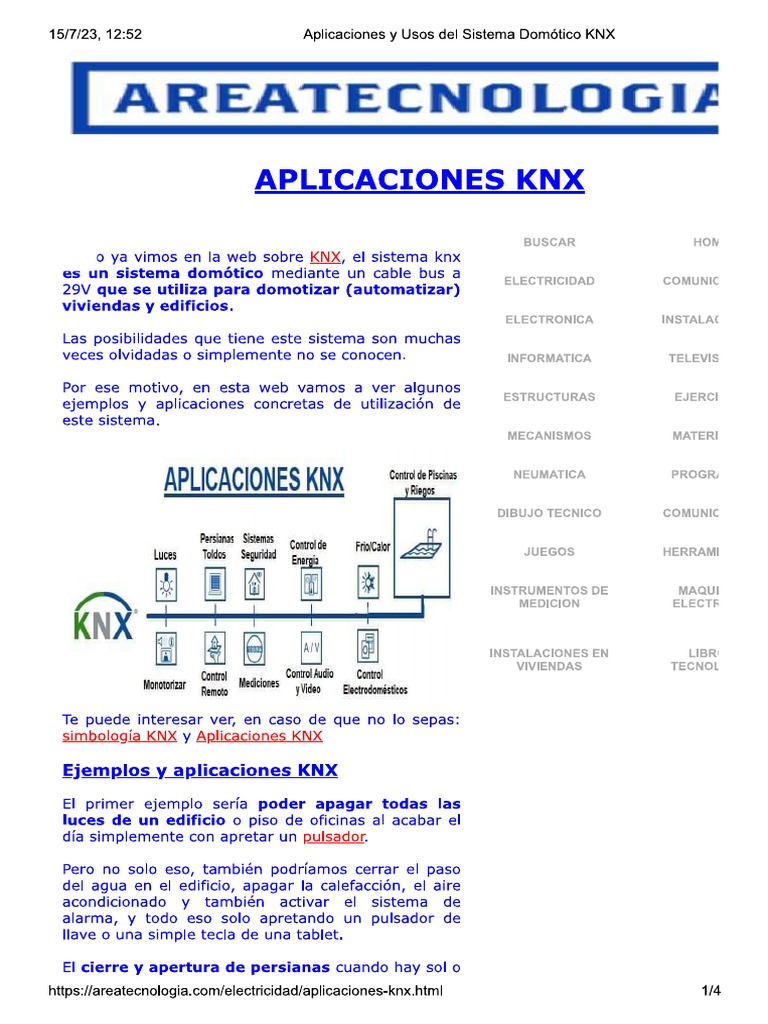 Aplicaciones KNX | PDF