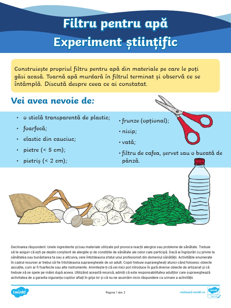 Ds 1677310875 Filtru Pentru Apa Experiment Stiintific - Ver - 1 1 | PDF