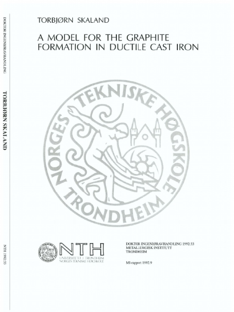 A Model For The Graphite Formation in Ductile Cast Iron (1992) | PDF